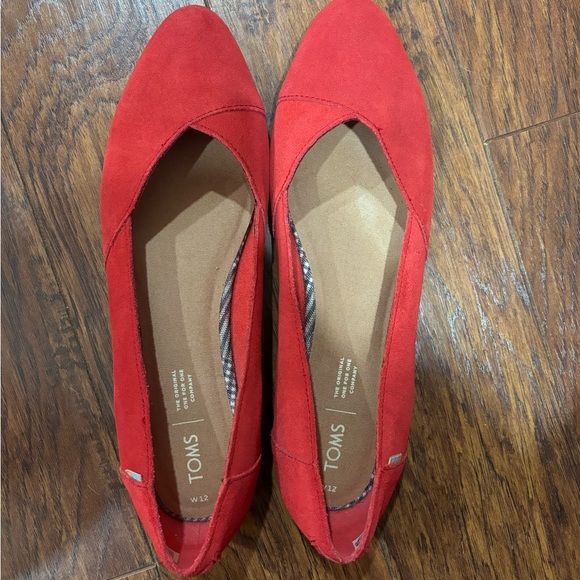 Toms | Shoes | Toms Red Ballet Flats | Poshmark